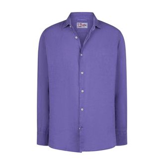 MC2 Saint Barth Homme, Chemises, Violet, Taille: L Pamplona Linen Shirt