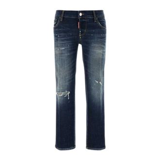 Dsquared2 Jean Droit Stretch - Femme - Jeans - Bleu - Taille: 38 FR