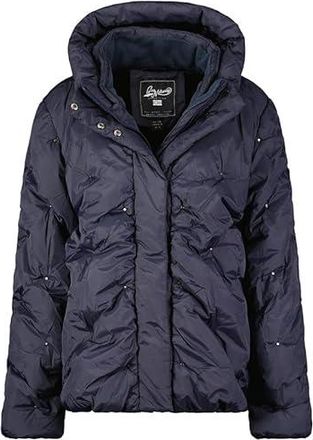 Geographical Norway Berola Lady - Parka Longue Epaisse Chaude Femme Automne Hiver - Manteau Fin Capuche Fausse Fourure - Blouson Coupe Vent - Doudoune Elegante Femmes (Ma