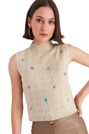 Trendyol Damen Twoaw23sv00168/Bej Sweater, Beige, M EU