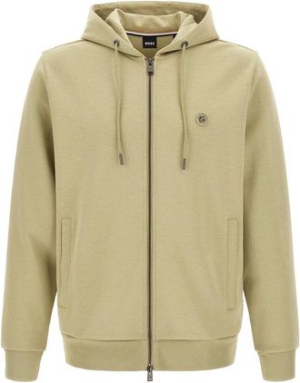 HUGO BOSS SweaT-shirt zipp&eacute; C-Spence 01 - Homme - Sweatshirts et sweats &agrave; capuche - Beige - Taille: S