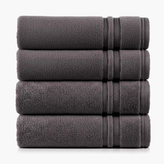 Egeria Manhattan Gold Handtücher, 50x100 cm, Weiches und saugfähiges Handtücher Set für Bad, Dusche und den täglichen Gebrauch, 4 Pack, Stein