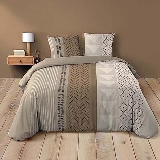 Douceur d'Intérieur Amanda 3-teiliges Bettwäscheset (240 x 220 cm), 100 Prozent Baumwolle