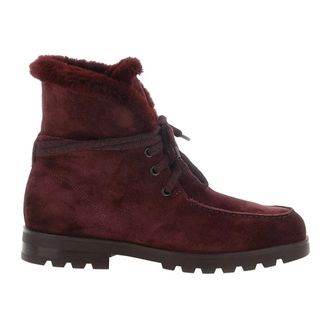 Santoni Bottes Hadeel en Daim - Femme - Chaussures - Rouge - Taille: 38 EU