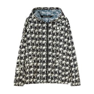 Palm Angels Dripping Palm Kapuzenjacke - - Jackets - Herren - Schwarzk - M