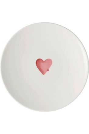 Villeroy & Boch Fr&uuml;hst&uuml;cksteller With Love, Wei&szlig;, Keramik, Herz, rund, 21x21x2.5 cm, sto&szlig;fest, Essen & Trinken, Geschirr, Teller, Kuchenteller