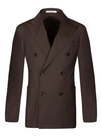 Tagliatore blazer en laine à boutonnière croisée - Marron