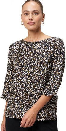 Zero Klassische Bluse Damen Bluse geblümt mit 3/4 Arm