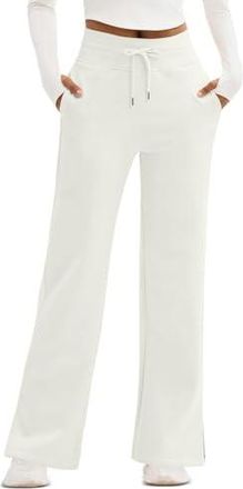 Generico Pantalon de sport pour femme Taille Haute Pantalon Curvy Jambe Large Sport Pantalon Combinaison avec Poches Longues Confortable Athl&eacute;tique Pantalon Ca