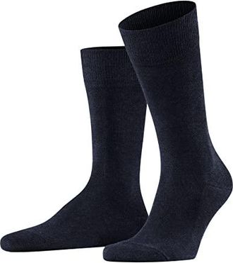 Falke Family M So coton durable unies 1 paire, Chaussettes Homme, Bleu Navy Melange 6127, 43-46