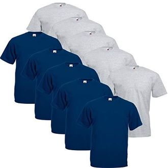 Fruit Of The Loom Valueweight Lot de 5 T-Shirts pour Homme, 10er Farbset A17, XXXXXL