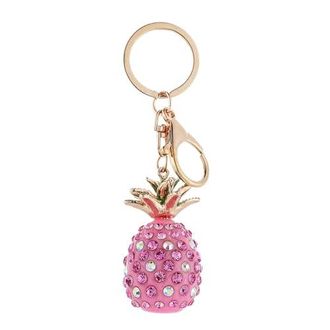 Generic Porte-cl&eacute;s ananas, porte-cl&eacute;s en strass dananas | Porte-cl&eacute;s de voiture en strass - Pendentif de sac, breloque cl&eacute;, porte-cl&eacute;s sac &agrave; dos, porte-cl&eacute;s c