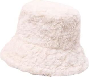 Generic Chapeau bob pelucheux pour femme - Couleur unie - Chaud - En peluche - Chapeau Lei Feng - &Eacute;charpe - Gants - Ensemble pour homme, blanc, Taille unique