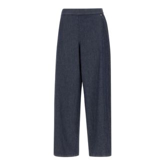 Elena Miro Femme, Pantalons, Bleu, Taille: 50 FR Wide Pantalons