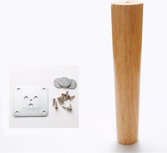 Generic 4er-Set M&ouml;belbeine aus Holz, 6-70 cm (2,36-27,56 Zoll), Sofaf&uuml;&szlig;e, Bettbeine aus massivem Gummibaumholz(40cm-Straight Legs)