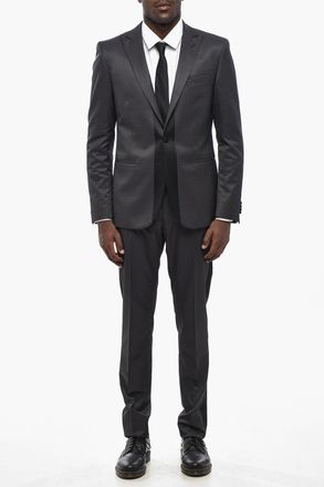 Corneliani CC COLLECTION Anzug aus Wollmischung mit Satin-Details Corneliani