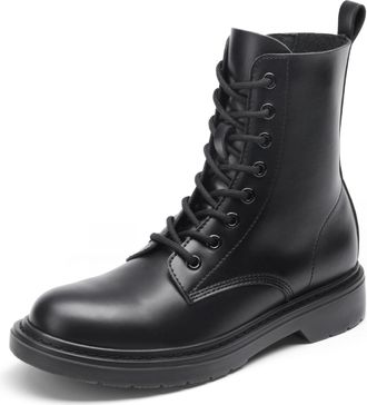 Dream Pairs Damenstiefel Schnürstiefeletten Combat Boots Herbststiefel Winterstiefel, Size 41, Black-Matte, DWUMAB2539