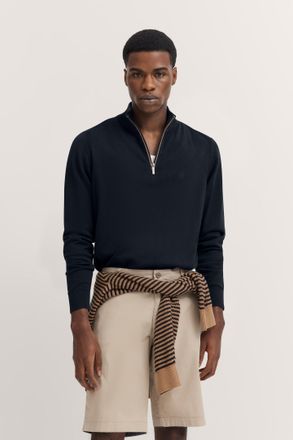 Bugatti Herren Stricktroyer mit Stehkragen