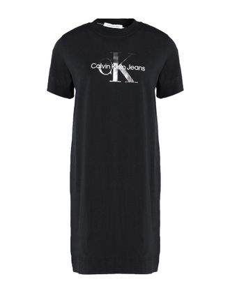 Calvin Klein GUNMETAL MONOGRAM T-SHIRT DRESS