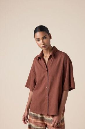 Calzedonia Baumwollhemd Braun