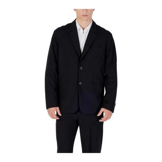 A|X Armani Exchange Homme, Vestes, Noir, Taille: 3XL Single-Breasted Blazer
