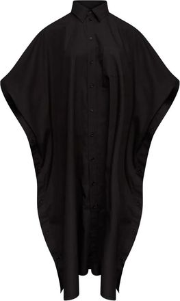 Maison Margiela Midikleid mit Kn&ouml;pfen - Schwarz