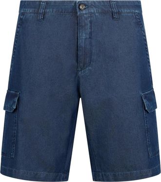 Moorer Homme, Shorts, Bleu, Taille: L Pantalons