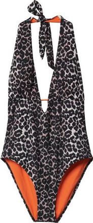 Delicate.love Damen Badeanzug Neckholder Badeanzug MARY Leo Classic