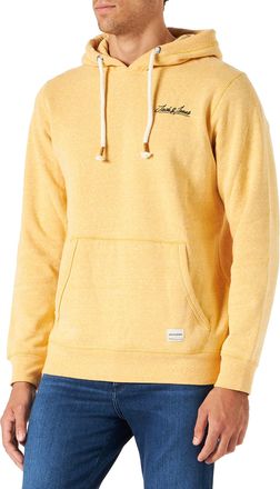 Jack & Jones Mens JORTONS Sweat Hood NOOS Pullover, Golden Rod/Detail:Melange/EMB, L