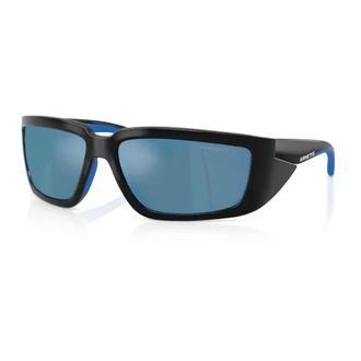 Arnette Homme, Accessoires, Noir, Taille: 62 MM Lunettes de Soleil Noires Bleues Miroir