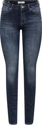 Only Onlblush Icon Coin Mid SK DNM Cro300noos Jeans, Blue Black Denim, XS / 30L Femme
