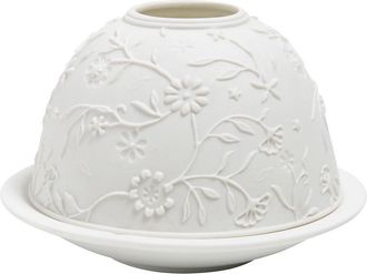 Mathilde M. Teelichthalter Lithophanie Margerite aus Porzellan