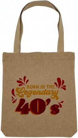 Fabulous Sac Shopping Tote Bag Aspect Lin - Born in the Legendary 40s Anniversaire Celebration Cadeau Jeux Video Anglais Papie Mamie - Sac de Courses Toile Epa