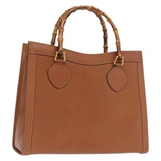 Gucci Sac &agrave; main vintage en cuir Pre-owned - Femme - Pre-owned - Brun - Taille: ONE Size