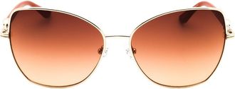 Guess Sonnenbrille Mit Braun-goldenen Farbverl&auml;ufen
