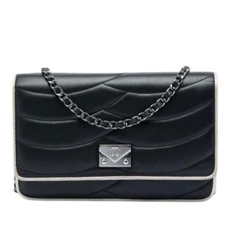 Chanel Portefeuille sur cha&icirc;ne Pre-owned - Femme - Pre-owned - Noir - Taille: ONE Size