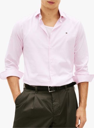 Tommy Hilfiger Chemise droite en coton m&eacute;lang&eacute;