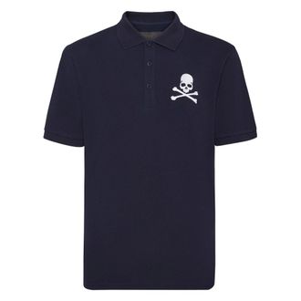 Philipp Plein Homme, Tops, Bleu, Taille: 36 FR Polo Skull&Bones