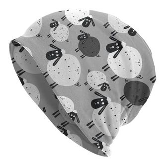 Generic Chapeau Tricoté Mouton Gris Bonnet Unisexe Coupe-Vent Bonnet Hiver pour Cyclisme Sport Shopping