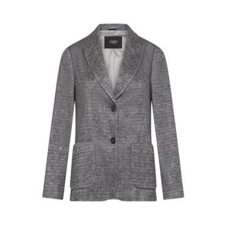 Seventy Pailletten-Blazer - - Jackets - Damen - Grau - S
