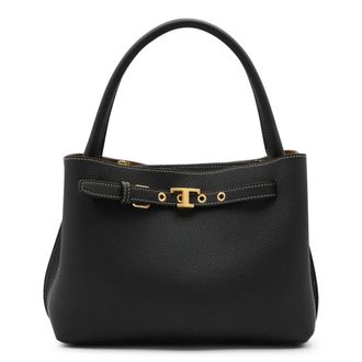 Tod's Tods Crossbody Bags - Textured Leather Tote With Gold-Tone Hardware - Gr. unisize - in Schwarz - f&uuml;r Damen