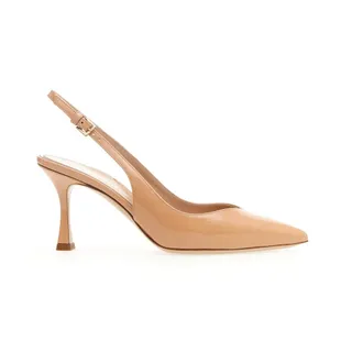 Ninalilou Slingpumps aus Lackleder - - Shoes - Damen - Beige - 37 1/2 EU