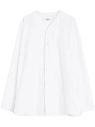 Christophe Lemaire Hemd mit V-Ausschnitt - Weiß