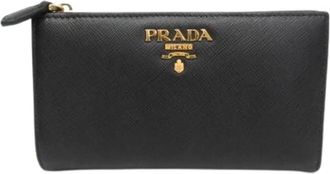 Prada Pre-owned Triangle 1Ml009 Portefeuille bi-pli - Femme - Pre-owned - Noir - Taille: ONE Size
