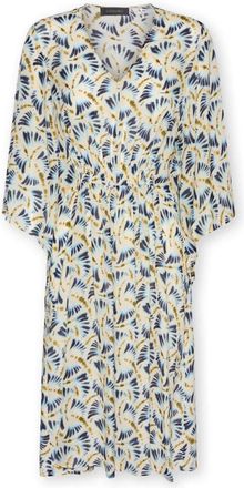 Elena Miro Femme, Robes, Bleu, Taille: 40 FR Robe Imprim&eacute;e en Viscose