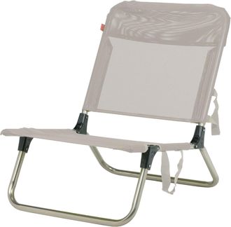 Jan Kurtz Quick Strandstuhl mit Gestell aus Aluminium und Bezug aus Kunststoffgewebe, in der Farbe: Taupe, Maße: 64 x 49 x 62 cm, 492093