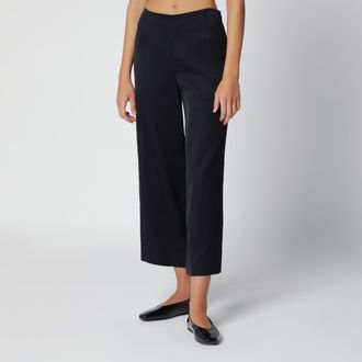 Toteme Flie&szlig;ende Satin-Hose aus Viskose in Schwarz
