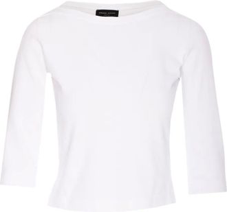 Roberto Collina t-shirt &agrave; col bateau - Blanc