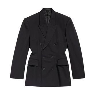 Balenciaga Cinched Jacket - - Jackets - Damen - Schwarzk - 2XS