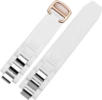 Generic Silikon-Uhrenarmbänder Für Konvexe Uhrenarmbänder des 21. Jahrhunderts sind 20 * 10 mm wasserdichte Uhrenkettenzubehör geeignete Armbänder